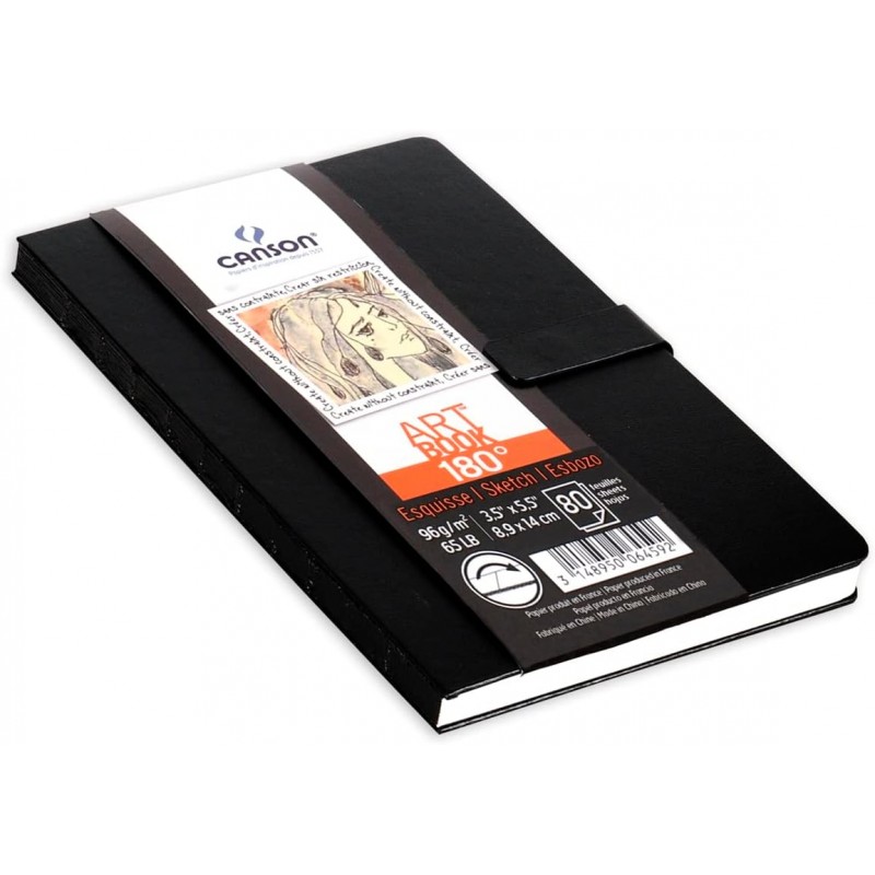 Carnet Art Book 180° 8.9x14 cm 80F - 96Gr - Canson