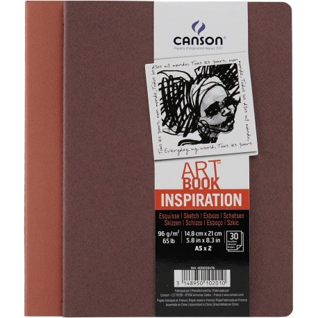 Kit 2 Carnets de Croquis Canson Art Book Inspiration - A5 - 30 feuilles ...