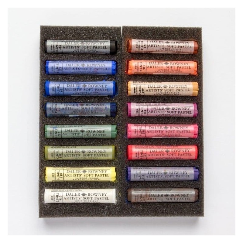 Set de 16 Pastels Artists' Soft Assorted Selection - Daler Rowney - Mab ...