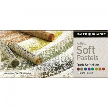 Set de 8 Pastels Artists' Soft Dark Selection - Daler Rowney - Mab ...